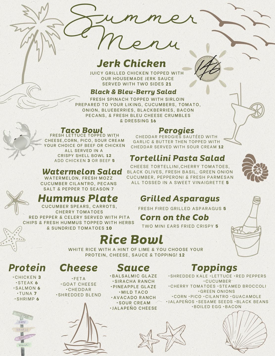The 146 Summer Menu | Colony Square Mall